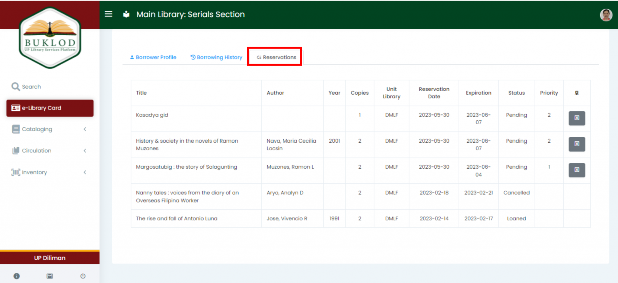 Electronic Library Card – Documentation