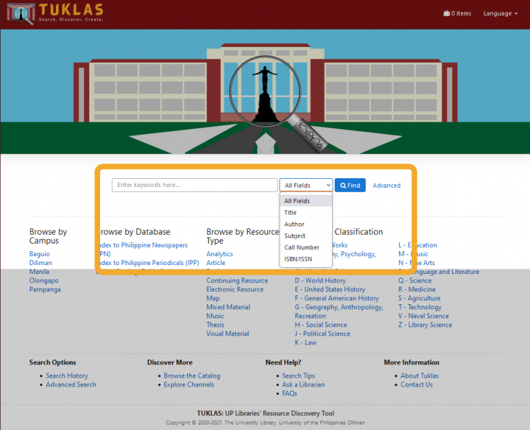 Tuklas Homepage – Documentation